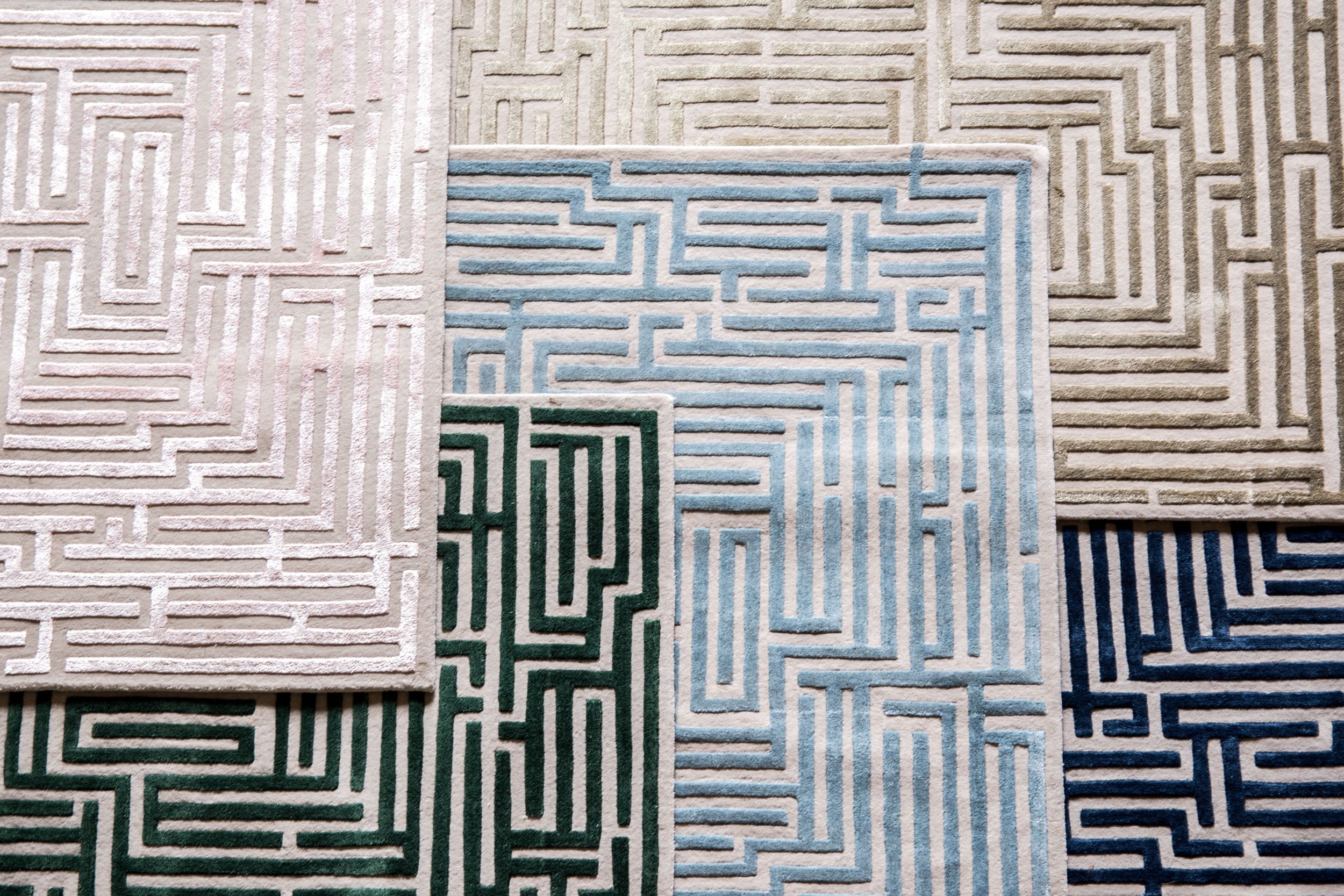 Hand-Tufted Maze Rugs | Wool & Bamboo Silk | Luxury Rugs
