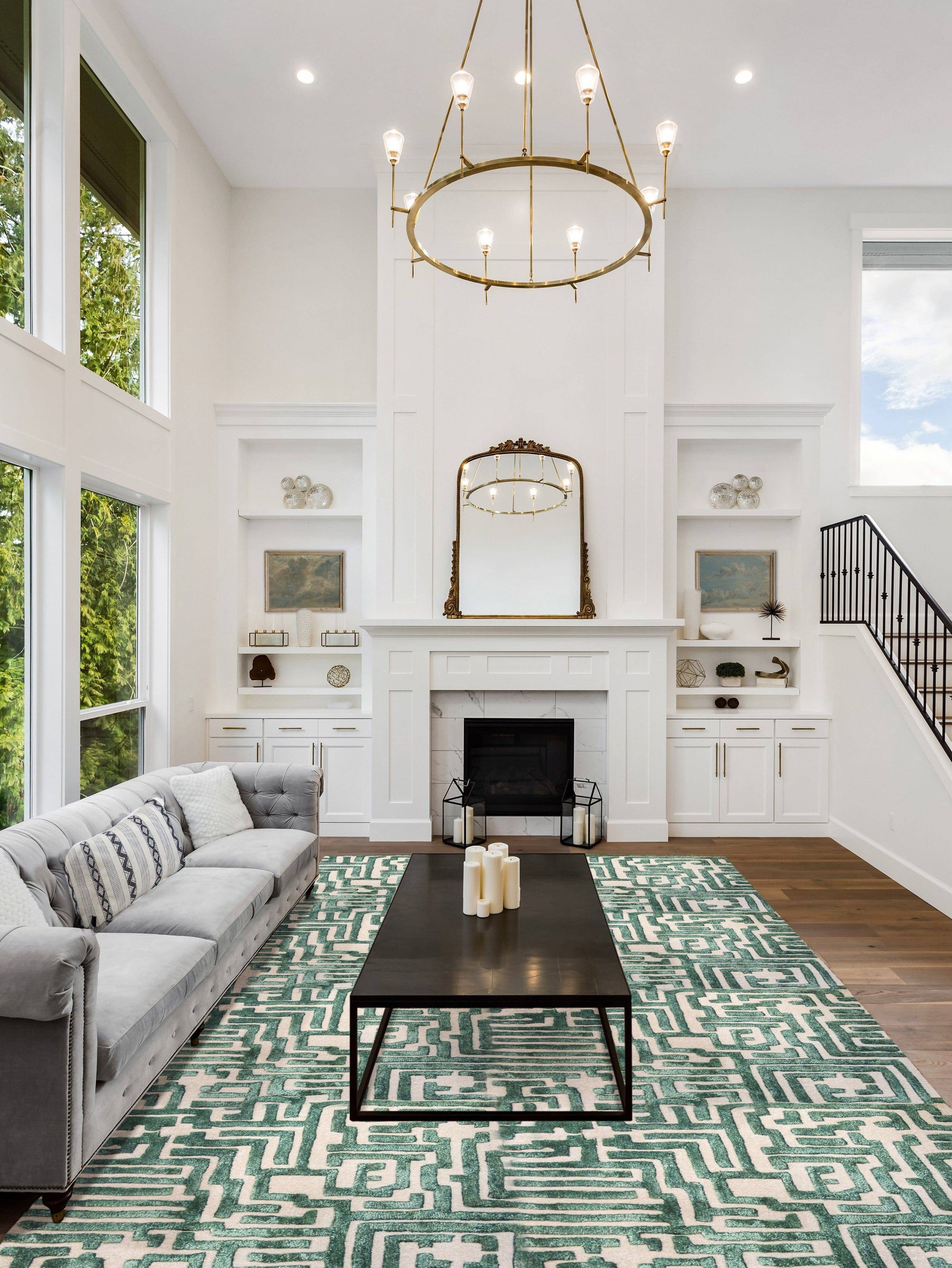 Theseus Hand-Tufted Maze Luxury Floor Rug - Buy Now | Kevin Francis Design